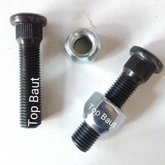 Jual baut roda panjang 6cm 12x1.5 kunci 19 baut roda mur panjang 6cm - Kota Bekasi - Top Baut ...