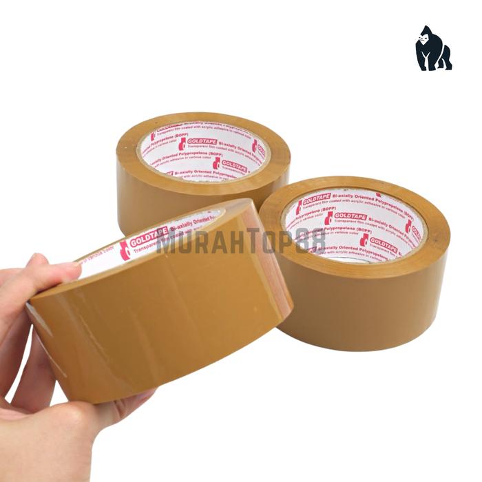 Jual Lakban Goldtape Coklat 2 Inch / Plakban OPP Gold Tape 48 mm x 90 yard - Jakarta Utara ...