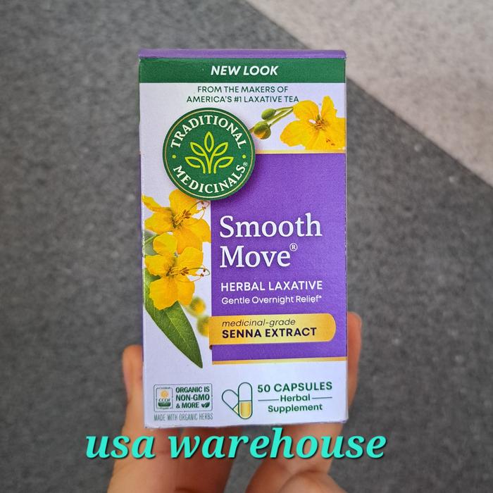 Jual Traditional Medicinals Smooth Move herbal laxative senna - 50 ...