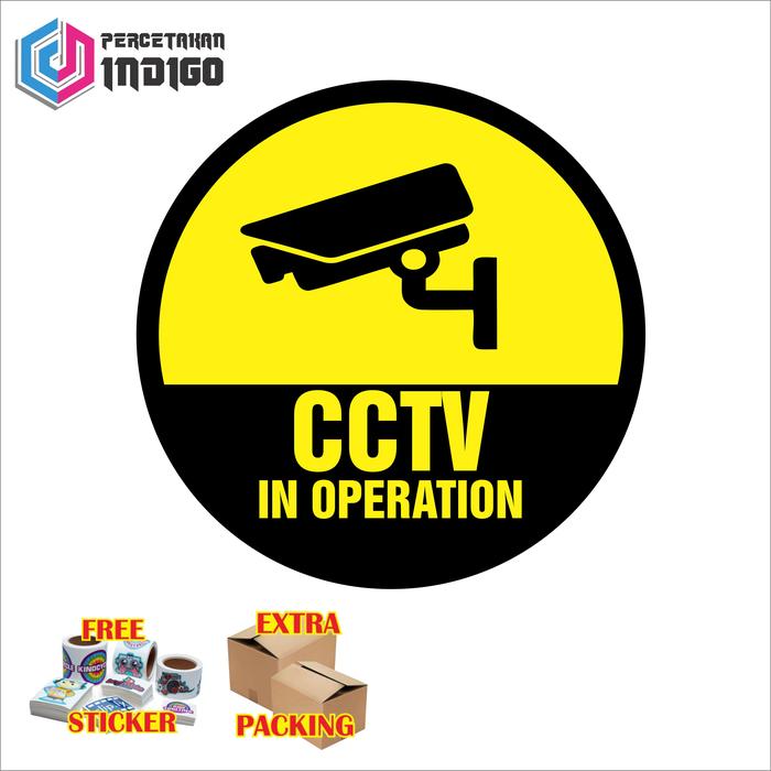 Jual papan tanda sign board bulat cctv in operation - Kab. Bekasi ...