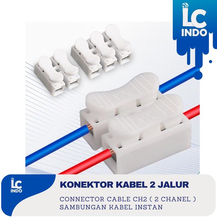 Jual Klip Clip connector sambungan kabel 2 Chanel Quick Connector Cable ...