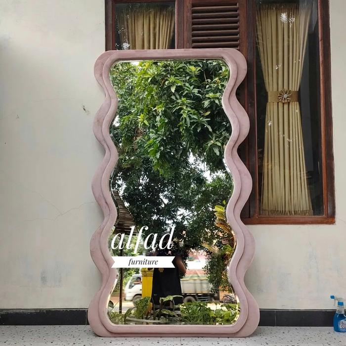 Jual bingkai cermin/kaca cermin/figura cermin badan minimalis kayu jati ...