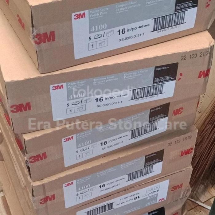 Jual 3M Super White Polish 4100 16 Inch / Floor Buffing Pad 16" (1Box=5pc) - Jakarta Barat - Era ...