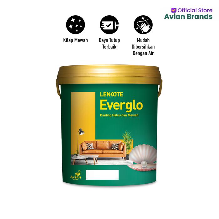 Jual Everglo Cat Tembok Interior Premium Semi Kilap 2,5 L Super White ...