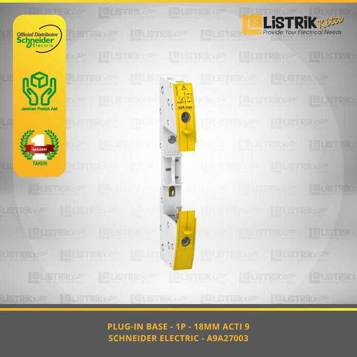 Promo SCHNEIDER PLUG-IN BASE 1P 18MM ACCESSORIES MCB - A9A27003 Cicil 0 ...
