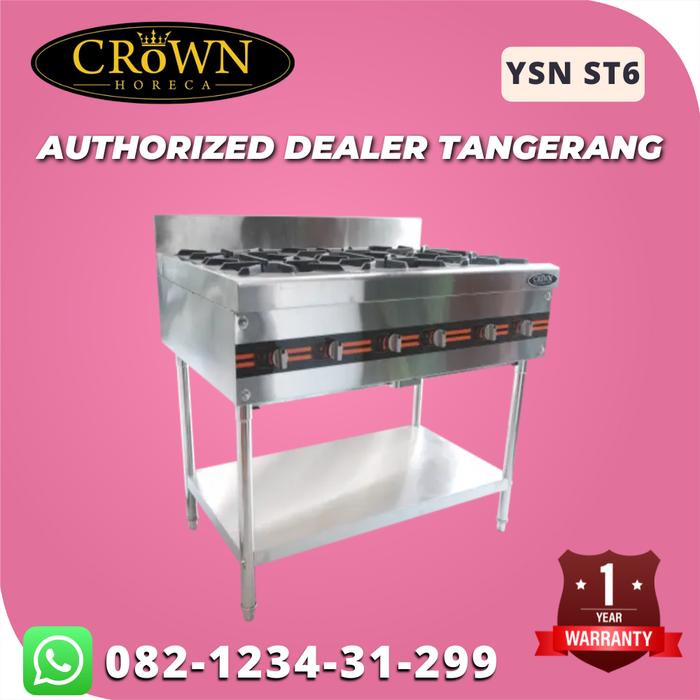 Jual Gas Open Burner with standing Crown YSN-ST6 / Gas Open Burner 6 Tungku - Kab. Tangerang ...