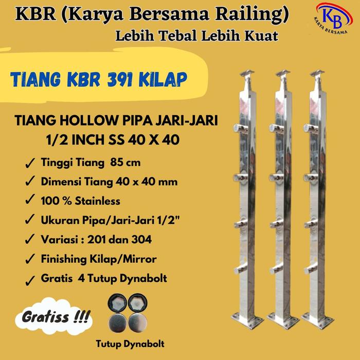 Jual Tiang railing tangga stainless KBR 391 Kilap / Tiang railing ...