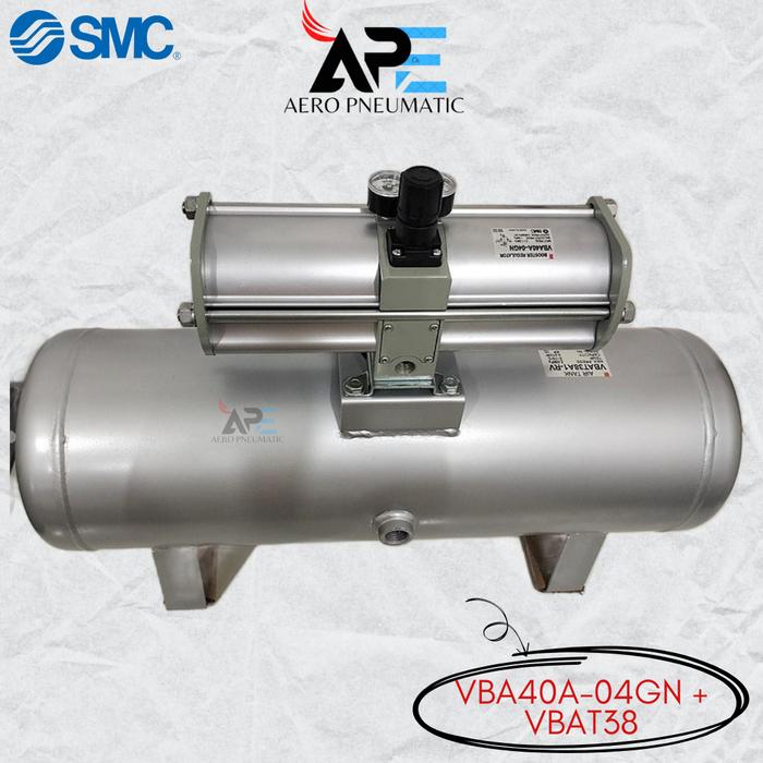 Jual BOOSTER PNEUMATIC REGULATOR SMC VBA40A-04GN WITH AIR TANK VBAT38 - Jakarta Barat - AERO ...