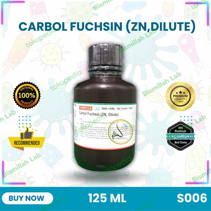 Jual Carbol Fuchsin (ZN, Dilute) - Pewarnaan Mikrobiologi, 125 ml - Kab ...