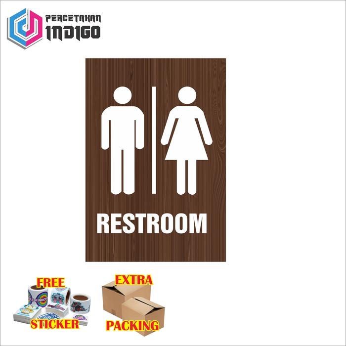 Jual papan tanda sign board restroom - Kab. Bekasi - PERCETAKAN INDIGO ...
