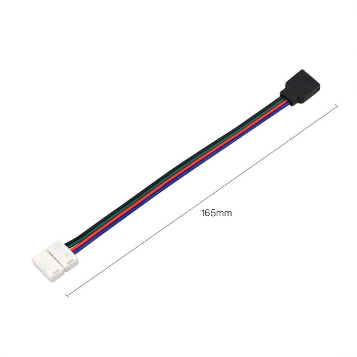 Jual Kabel konektor jepit rgb 4 pin led strip 4pin 5050 klip clip ...