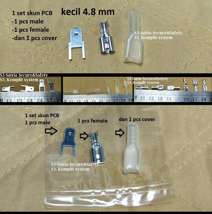 Jual kecil 1set sekun 4.8 mm skun PCB male female cover karet 4.8mm 4,8mm - Jakarta Timur - S3 ...