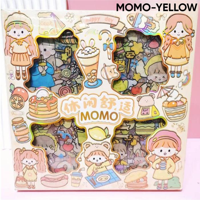 Jual Stiker 2D 100 Lembar Sticker Momo Kartun Korea Lucu Anti Air ...