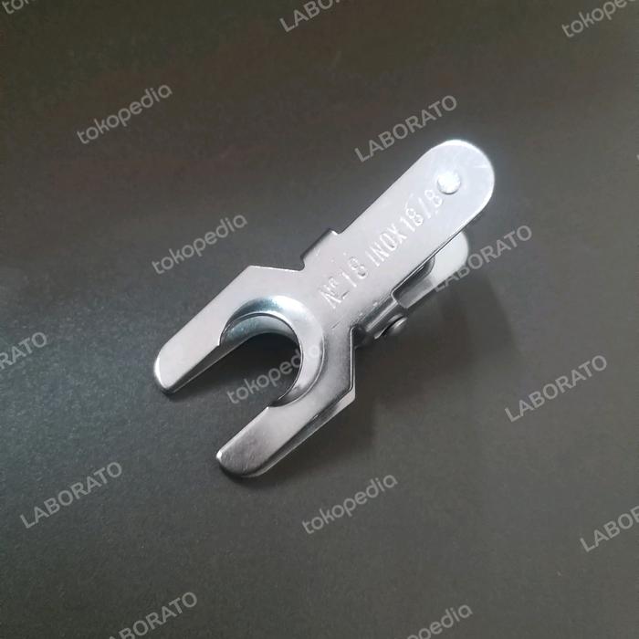 Jual SPHERICAL PINCH CLAMP NO.18 JOINT HOLDER CLIP LAB STAINLESS STEEL ...