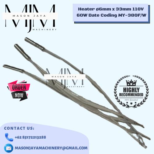 Jual Cartridge Heater 110 V 60 W Element Pemanas Mesin Coding MY 380 F ...