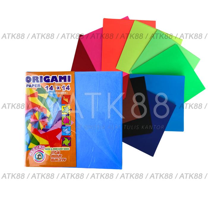 Jual Kertas Lipat Origami Asturo 14 x 14 cm isi 50 lembar - Kota ...