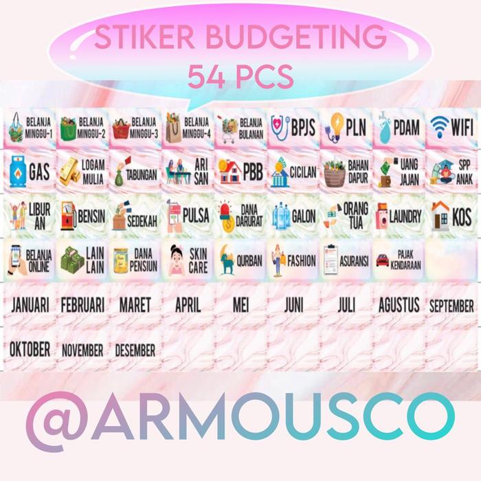 Jual STIKER DOMPET KEUANGAN / STIKER LABEL BUDGETING ISI 40 PCS ...