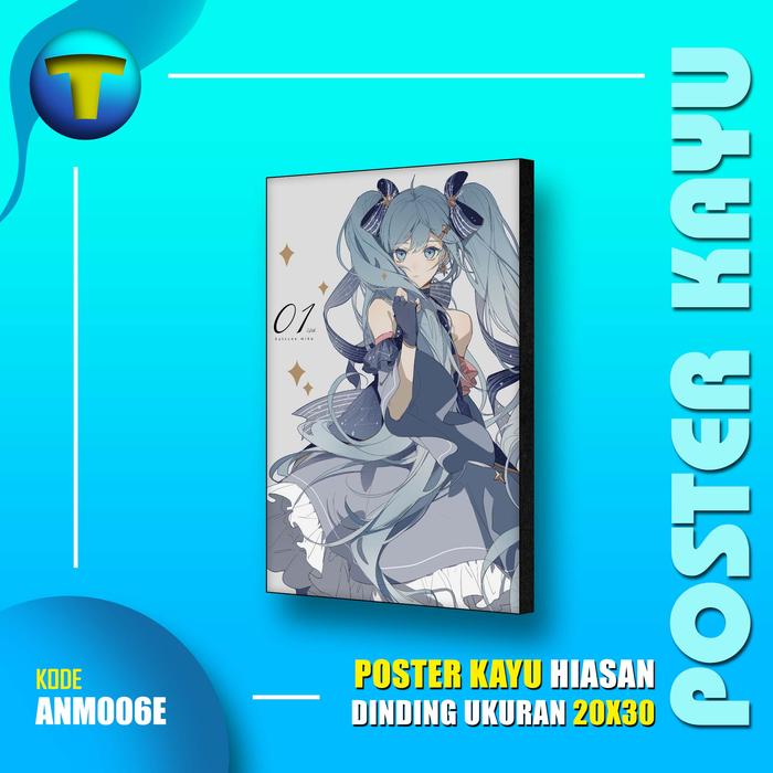 Jual Vocaloid Hatsune Miku Anime Poster Dinding Kayu Hiasan Dinding ...