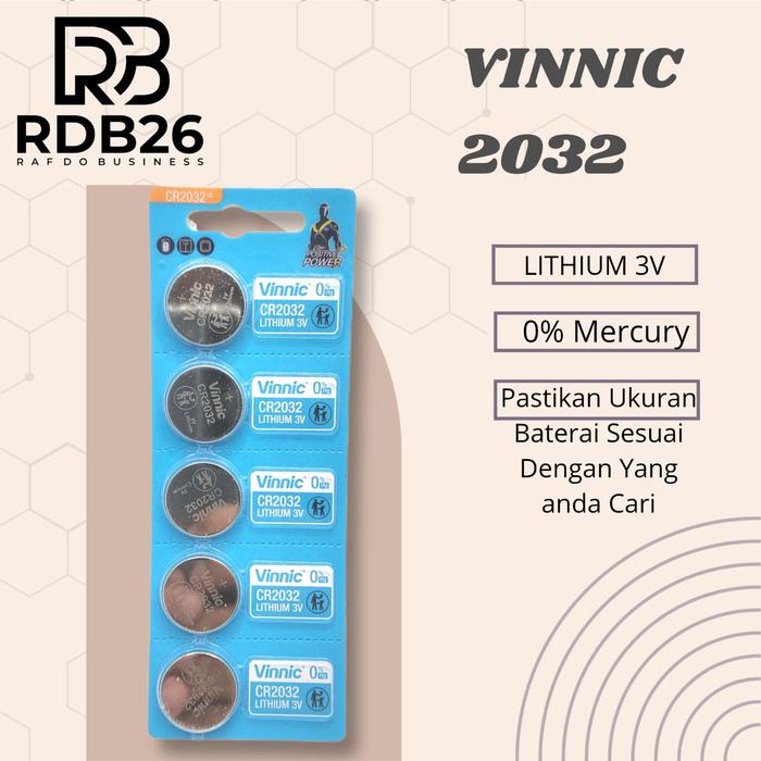 Jual BATERAI VINNIC CR2032 LITHIUM 3V BATRE BATERAI JAM TANGAN DIGITAL - Kota Bekasi - FROST ...