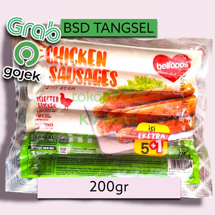Jual Belfoods Chicken Sausages Sosis Ayam Isi 6 200gr - Kota Tangerang ...