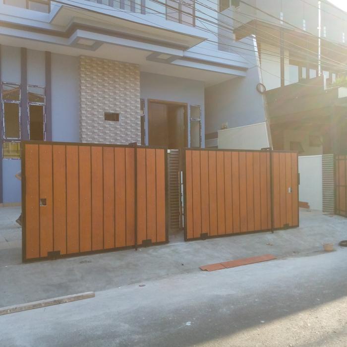 Jual pagar besi minimalis grc serat kayu - Kab. Bekasi - sanusilas ...