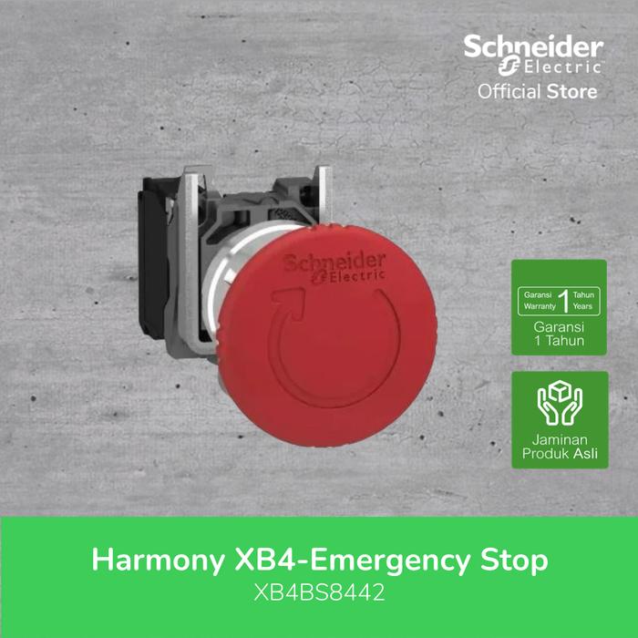 Promo Schneider Electric Red 40mm Emergency Stop 1NC - XB4BS8442 ...