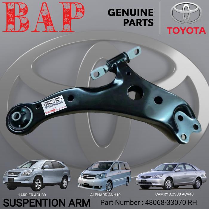 Jual LOWER ARM DEPAN KANAN RH ALPHARD ANH10/HARRIER ACU30/CAMRY ACV30 ...