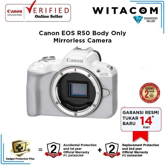 Promo Canon EOS R50 / EOS R 50 Body Only White - Garansi Resmi Cicil 0% ...