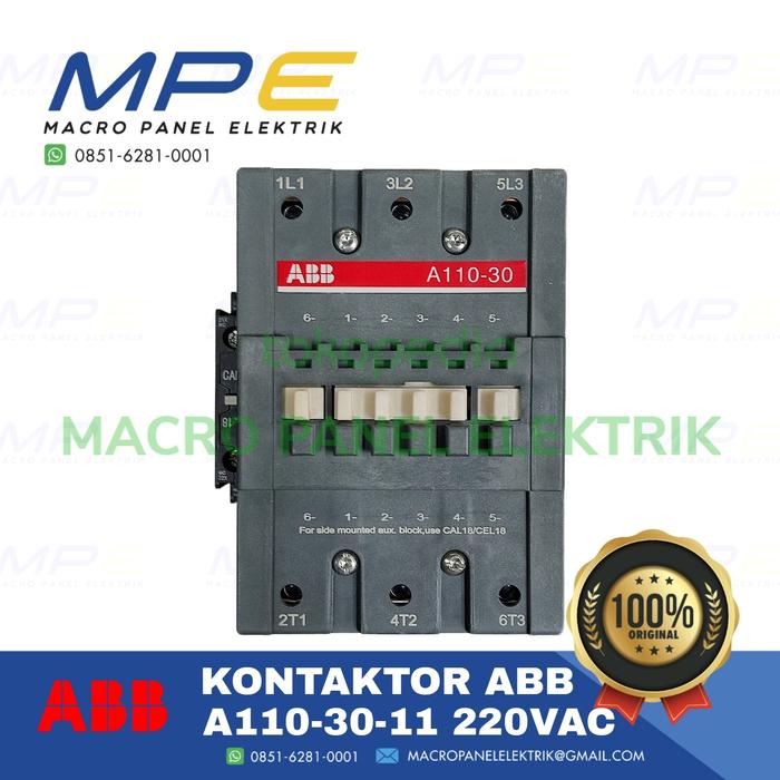 Jual Kontaktor ABB A110-30-11 3 Pole 220VAC / Contactor ABB A110 220V Ori - Jakarta Pusat ...