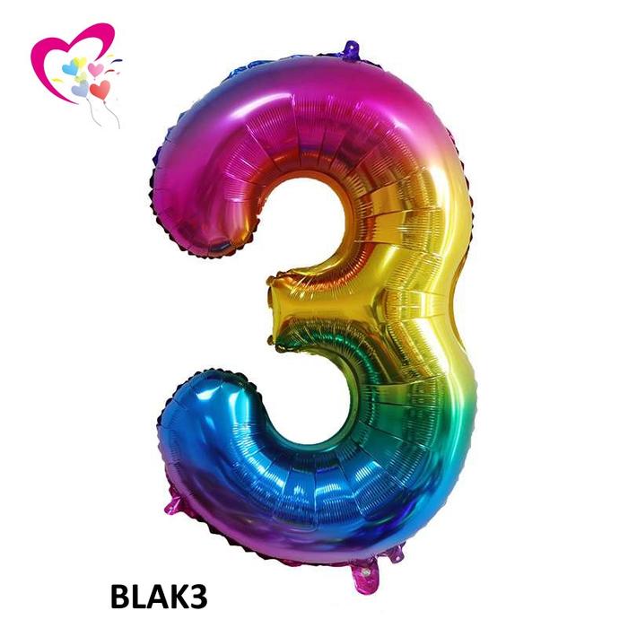 Jual Balon Ulang Tahun Balon Angka Besar Ukuran 40inch (105-108cm ...