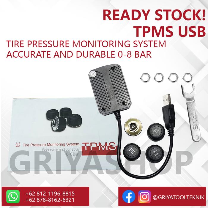 Jual READY STOK! TPMS USB Sistem Sensor Pemantau Tekanan Ban Support ...