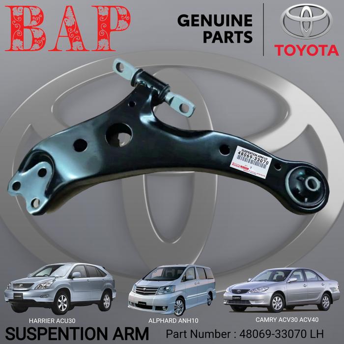 Jual LOWER ARM DEPAN KIRI LH ALPHARD ANH10/HARRIER ACU30/CAMRY ACV30 ...