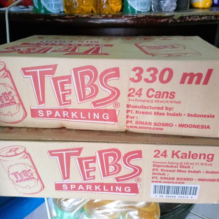 Jual Tebs kaleng 330ml dus / sparkling soft drink / tebs mix fruit ...