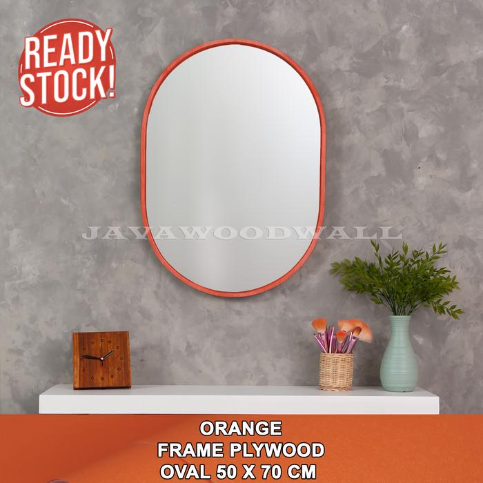 Jual CERMIN OVAL UKURAN 50 x 70 CM OVAL MIRROR WASTAFEL CERMIN KAMAR ...