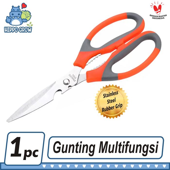 Jual Gunting Dapur ORANGE Multifungsi Potong Sayur Buka Kacang Tutup ...