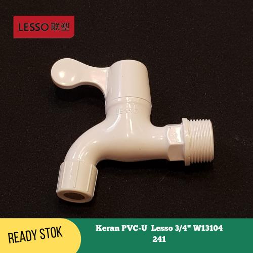 Jual Keran Taman Lesso 3/4" inch Stop kran Tembok Kran PVC Plastik ...