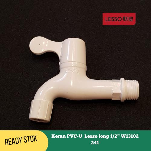 Jual Keran Taman Lesso 1/2" inch Stop kran Tembok Kran PVC Plastik ...