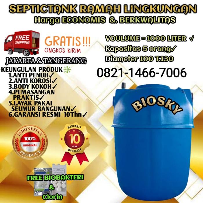Jual septic tank biotech, biotank, biotaff, biofill, biosky 1000 Liter ...