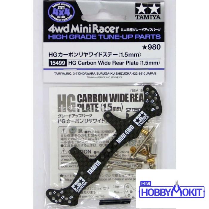 Jual Tamiya 15499 Mini 4WD Carbon Wide Rear Plate (1.5mm) - Kota ...