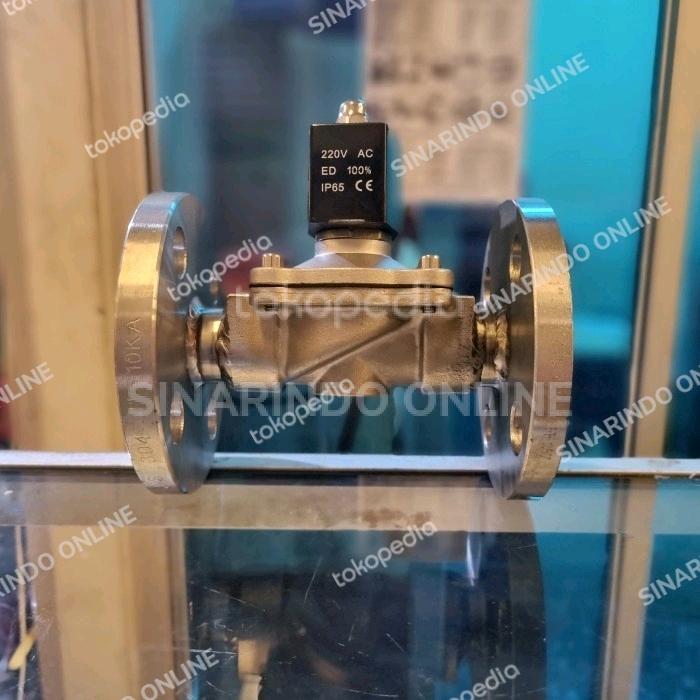 Jual solenoid valve 1 inch Dn 25 stainless sus 304 jis 10k flange ...