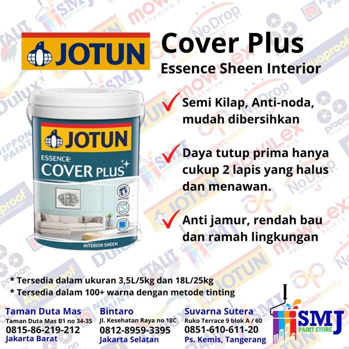 Jual Cat Tembok Interior Anti Noda JOTUN COVER PLUS warna tinting 3,5L ...
