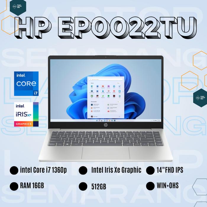 Jual LAPTOP HP Intel Core i7 1360p 16GB 512GB 14" FHD IPS WIN+OHS ...
