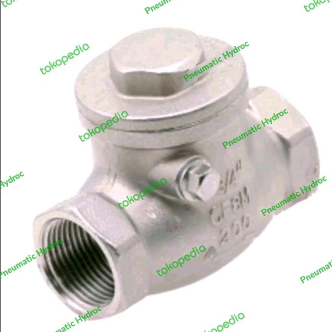 Jual SWING CHECK VALVE 3/4 INCH STAINLESS STEEL 316 / ONE WAY VALVE ...