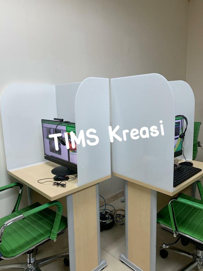 Jual Sekat Meja | Pembatas Meja | Acrylic Droplet Protector | Bentuk U ...