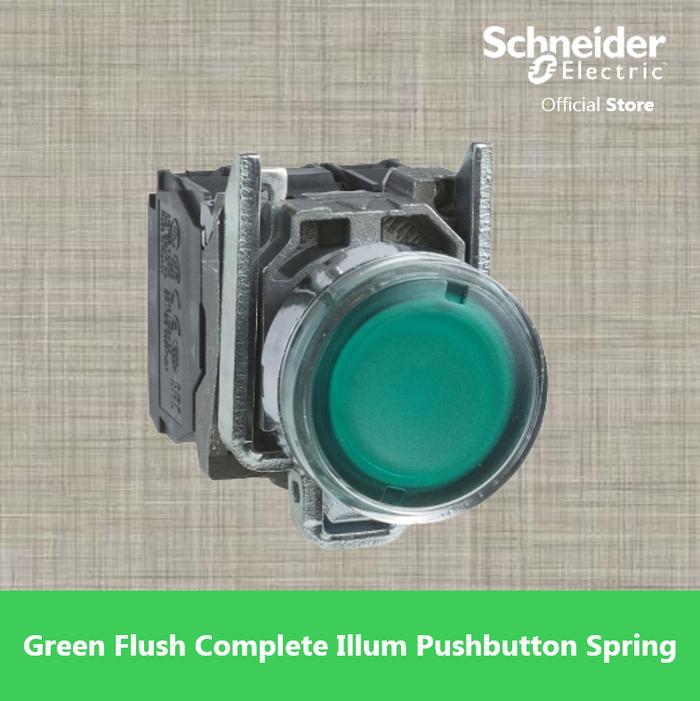Promo Schneider Electric XB4 illum PushButton LED 230-240VAC Hijau ...
