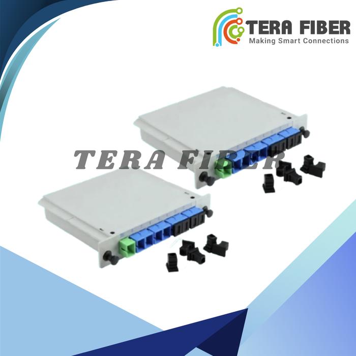 Jual Passive Splitter PLC BOX FO 1:8 SC UPC Fiber Optik Pasif Spliter ...