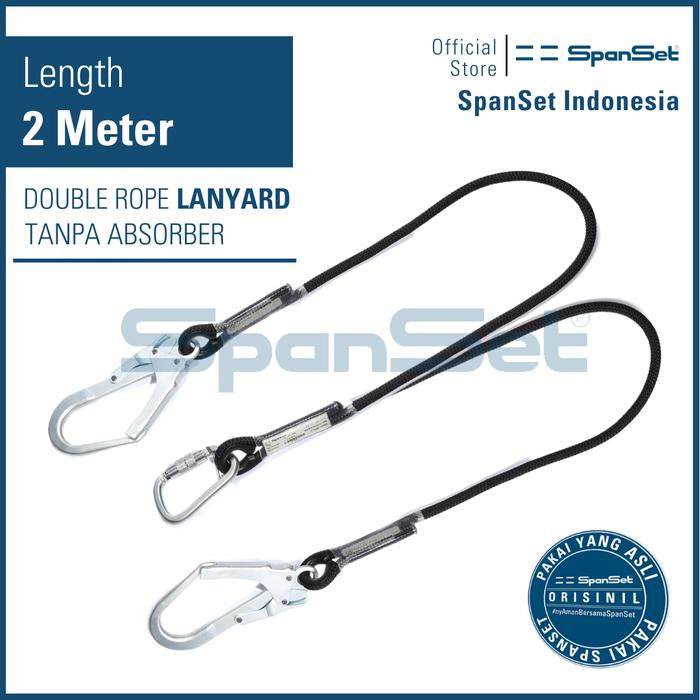 Promo [HL-DSL-KSH] SPANSET Rope Lanyard dengan Absorber & Hook, Full ...