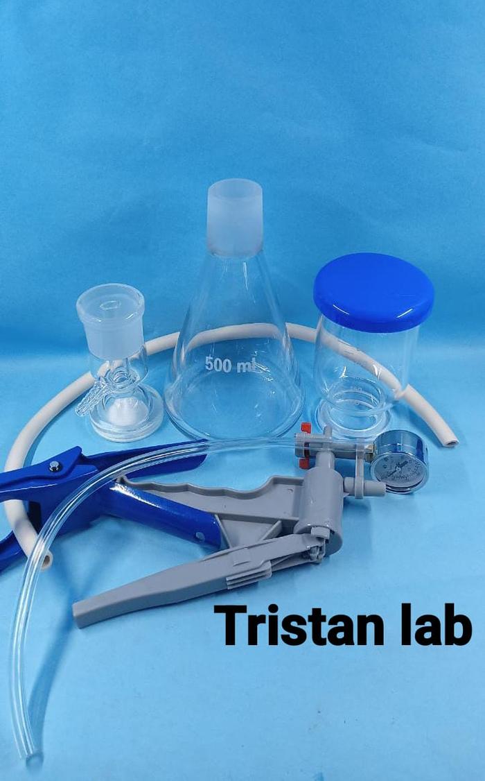 Jual 1Set Glass Vacuum Filtration 500ml Plus Handheld Vacuum Pump ...