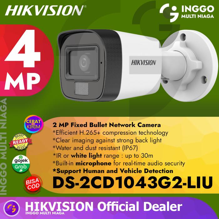 Jual IP HIKVISION DS-2CD1043G2-LIU DS-2CD1043G2-LIUF AUDIO DUAL LIGHT 4MP - 2CD1043G2-LIU ...