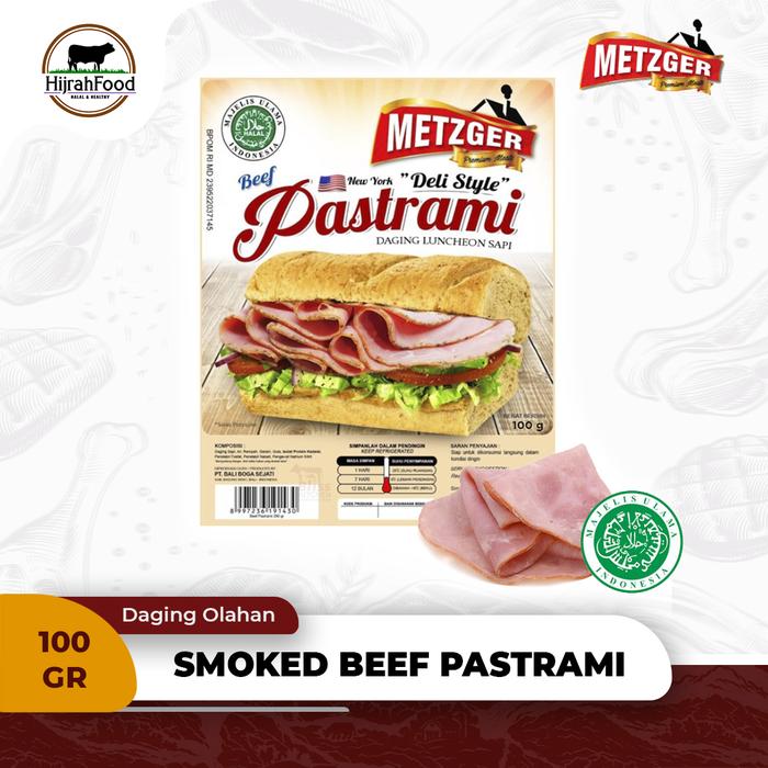 Jual Metzger Smoked Beef Pastrami - Deli Style | Daging Ham Pastrami ...